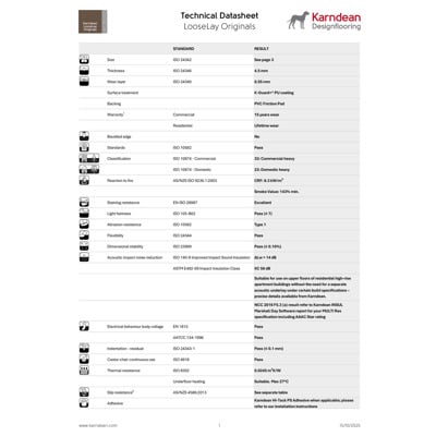 Karndean Technical Data Sheets | Flooring Information