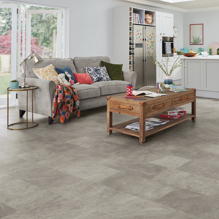 Knight Tile | Grey Riven Slate ST16